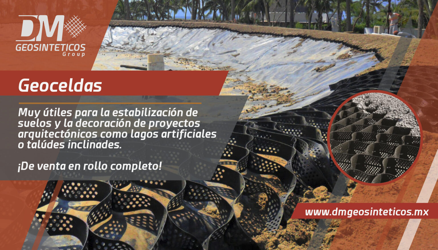 ¡Geoceldas para revegetar taludes y estabilizar suelos blandos!