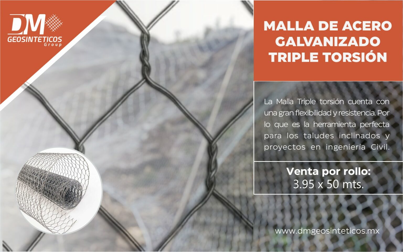 Malla triple torsión para creación de gaviones y estabilización de ...