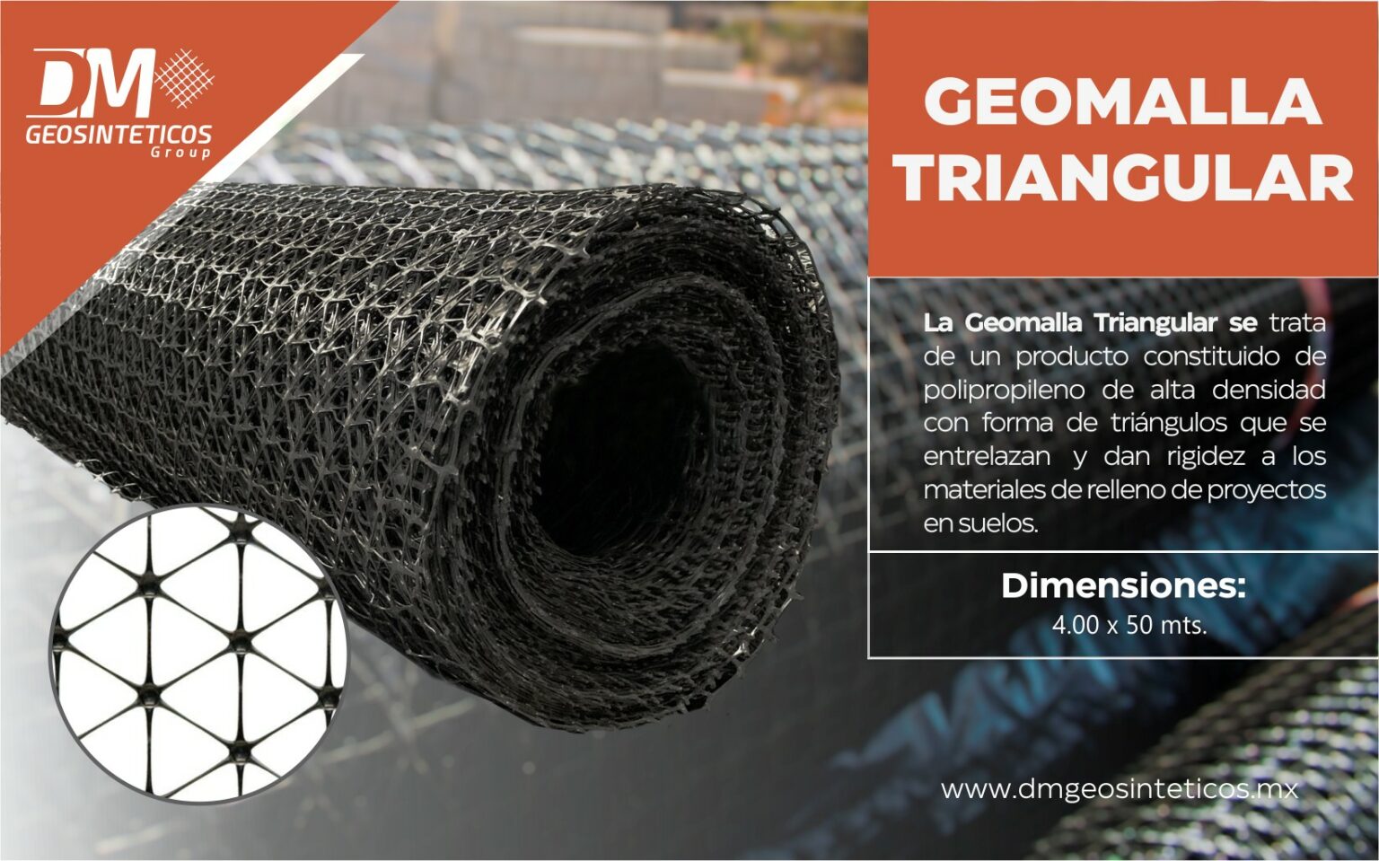 Geomalla Triangular para estabilización de suelos y proyectos de ...